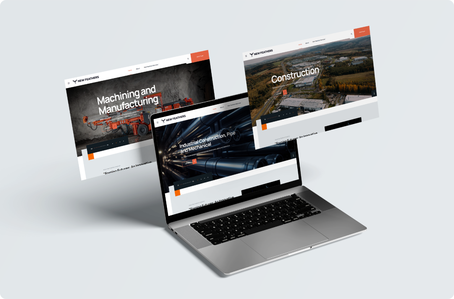 New Feathers Industrial | Mechanical Engineering Website Development ...